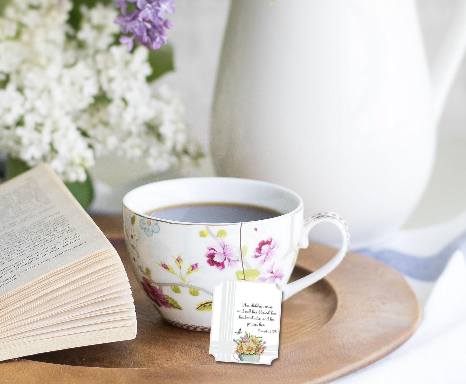 Proverbs 31 Tags Scripture Tea Tags Printable Tea Bag Tags Mother's Day ...