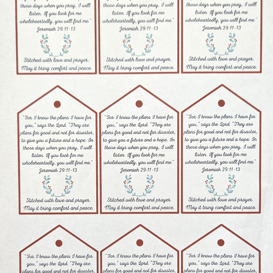 Prayer Shawl Scripture Tag Prayer Blankettags Tags for Crochet Tags for ...