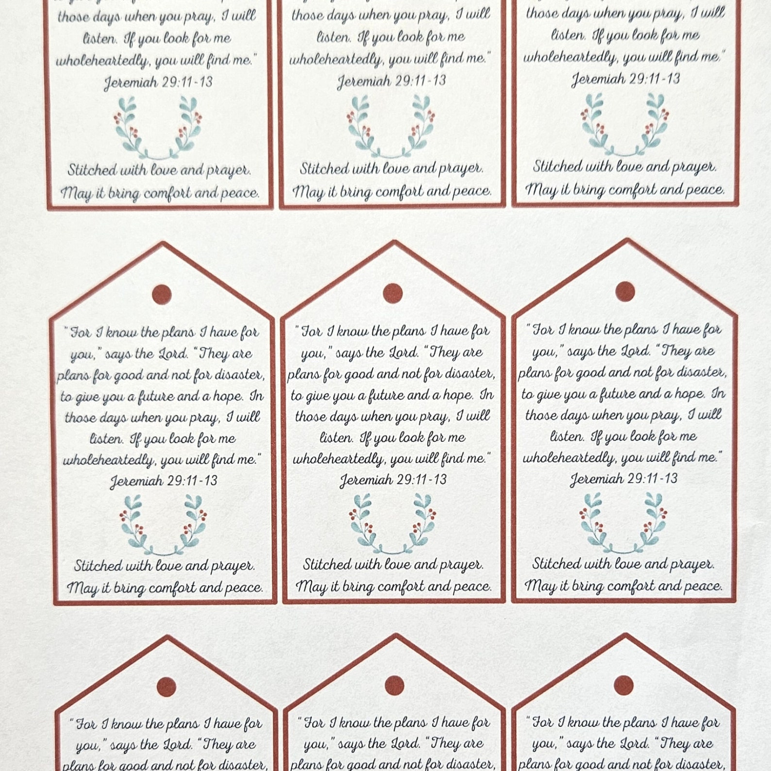 Prayer Shawl Scripture Tag | Prayer Blankettags | Tags for Crochet ...