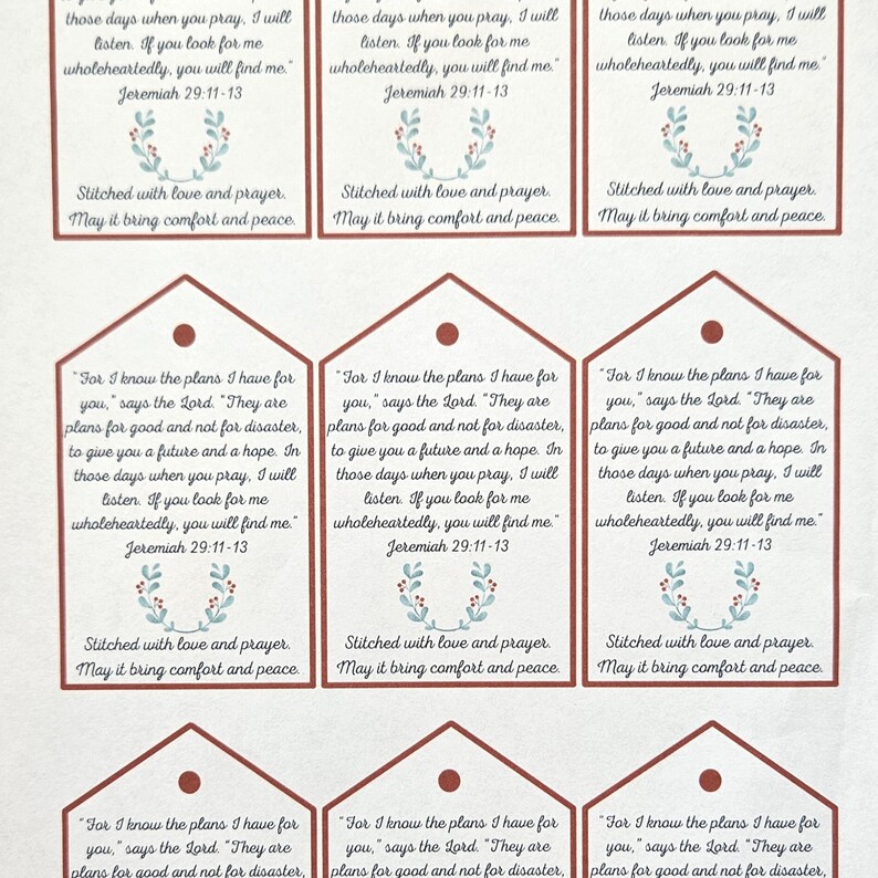 Prayer Shawl Scripture Tag | Prayer Blankettags | Tags for Crochet ...