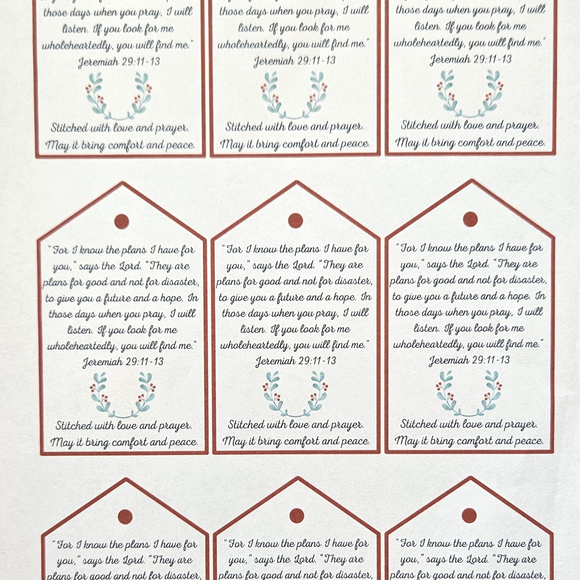 Prayer Shawl Scripture Tag Prayer Blankettags Tags for Crochet Tags for ...