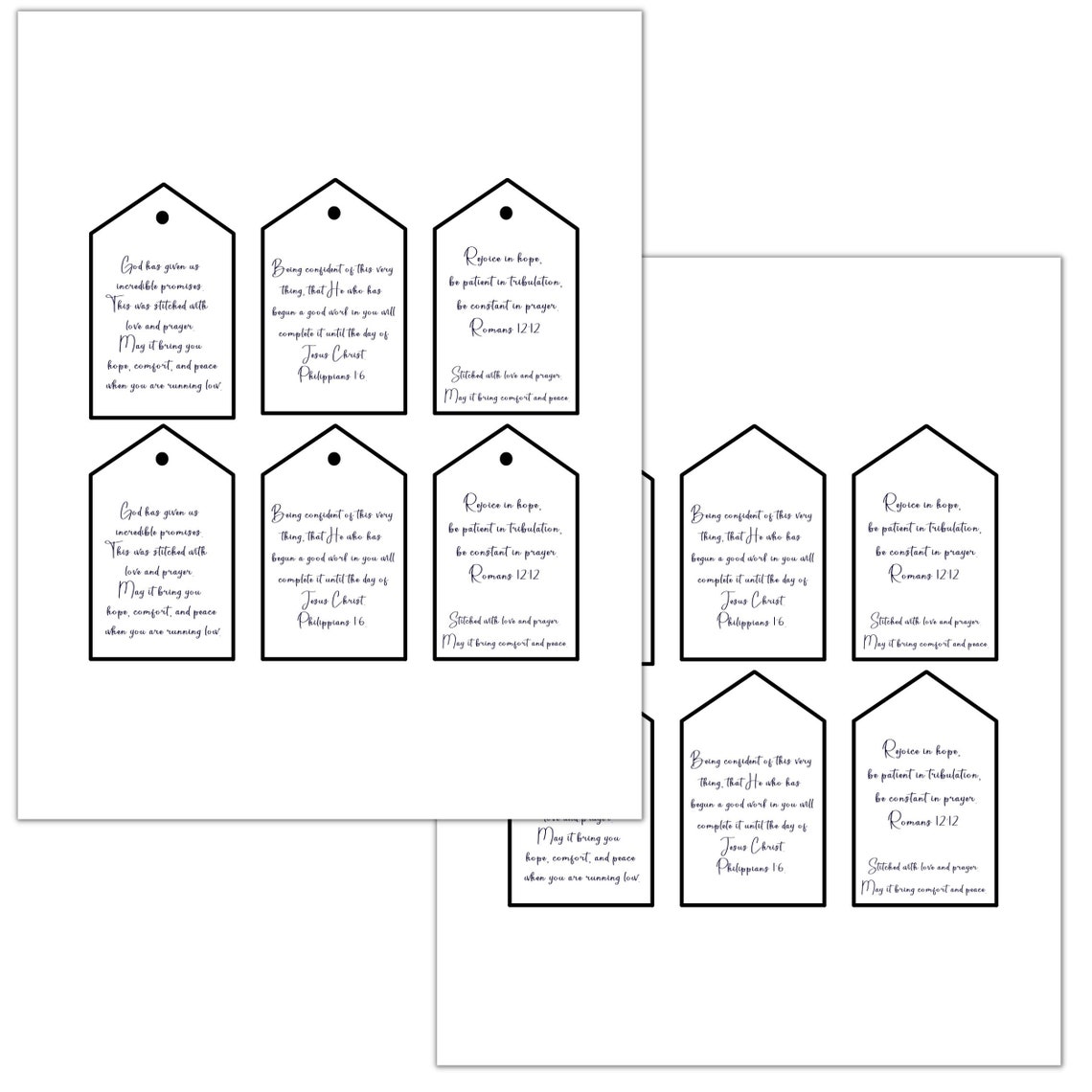 Prayer Shawl Scripture Tag | Prayer Blankettags | Tags for Crochet ...