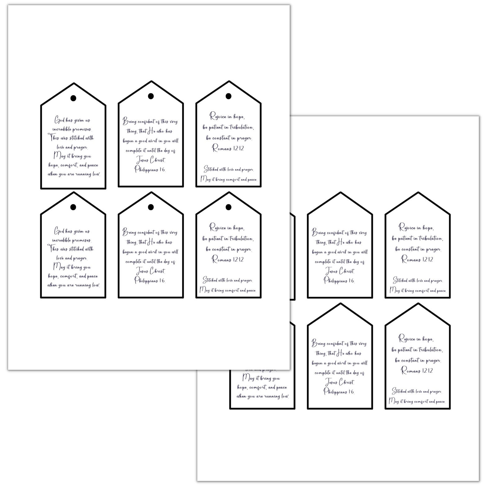 Prayer Shawl Scripture Tag Prayer Blankettags Tags for Crochet Tags for ...