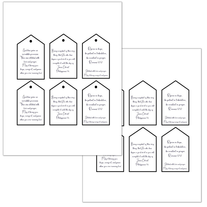 Prayer Shawl Scripture Tag | Prayer Blankettags | Tags for Crochet ...