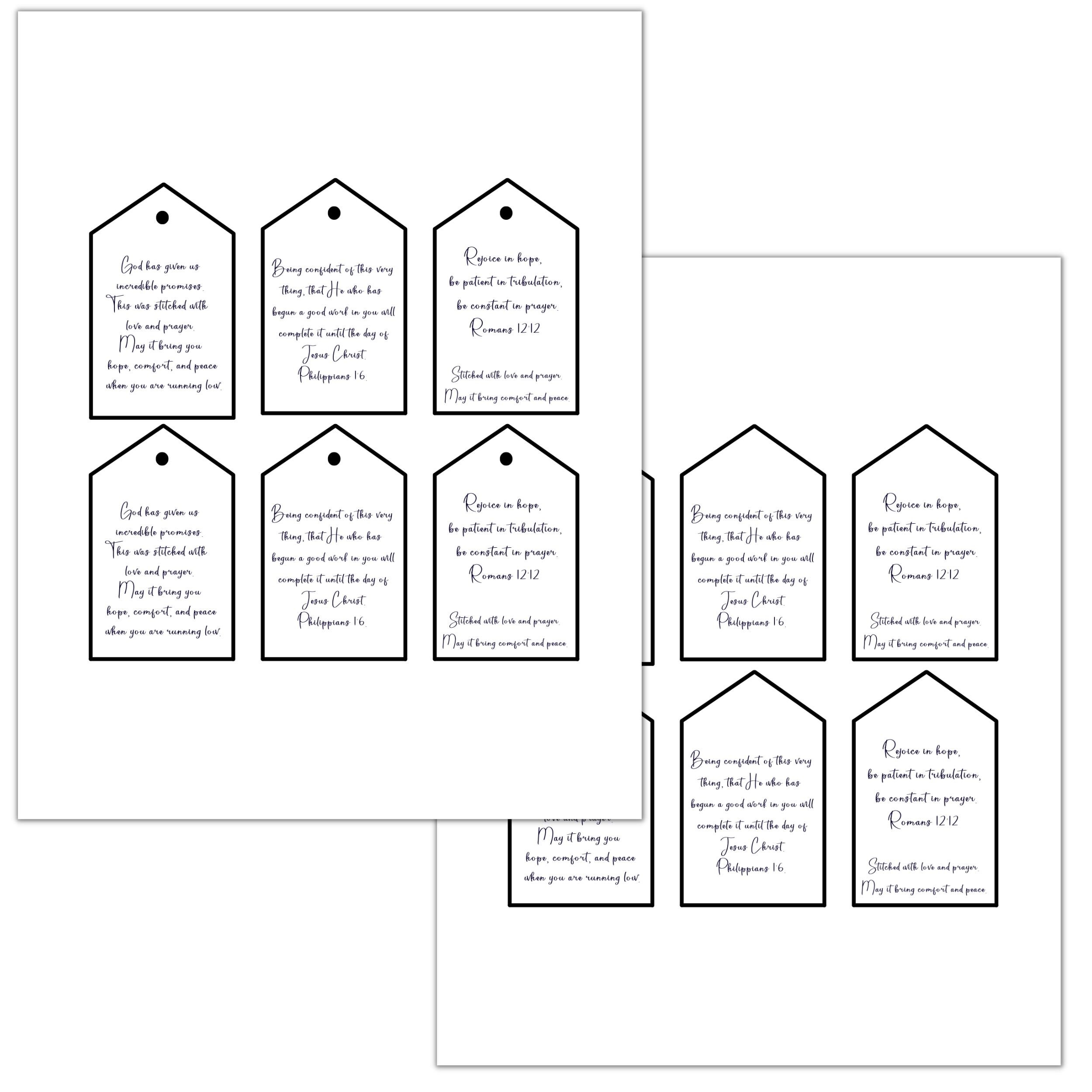 Prayer Shawl Scripture Tag | Prayer Blankettags | Tags for Crochet ...