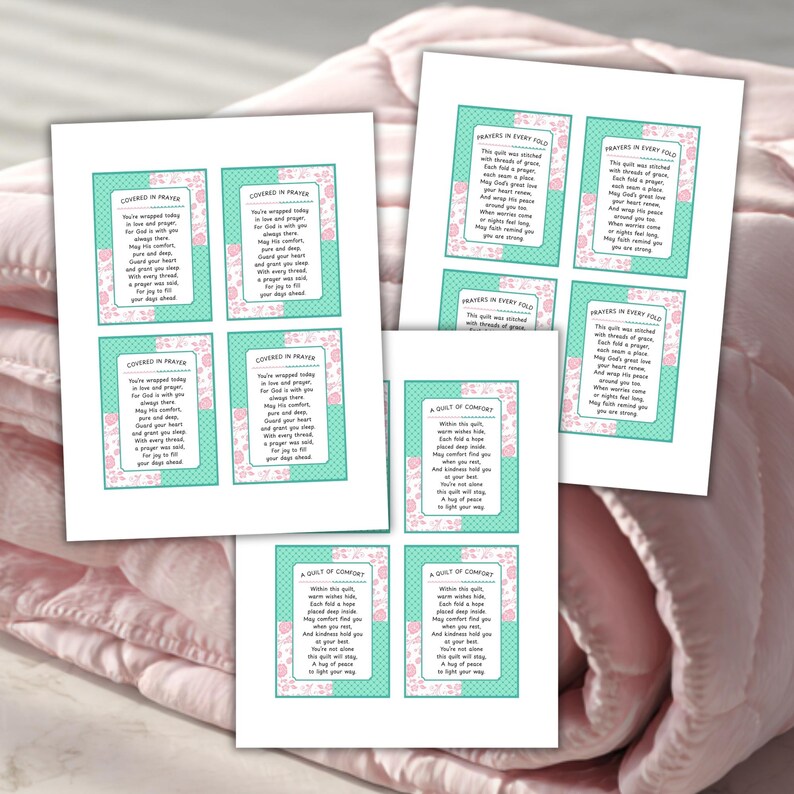 Prayer Quilt Printable Gift Tags - Etsy