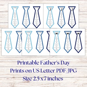 Father's Day Neck Tie Printable, Father Acronym Printable, Neck Tie ...