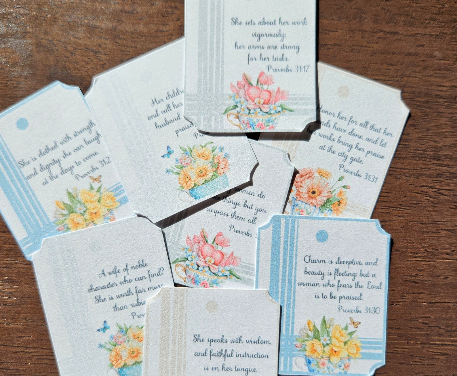 Proverbs 31 Tags Scripture Tea Tags Printable Tea Bag Tags Mother's Day ...