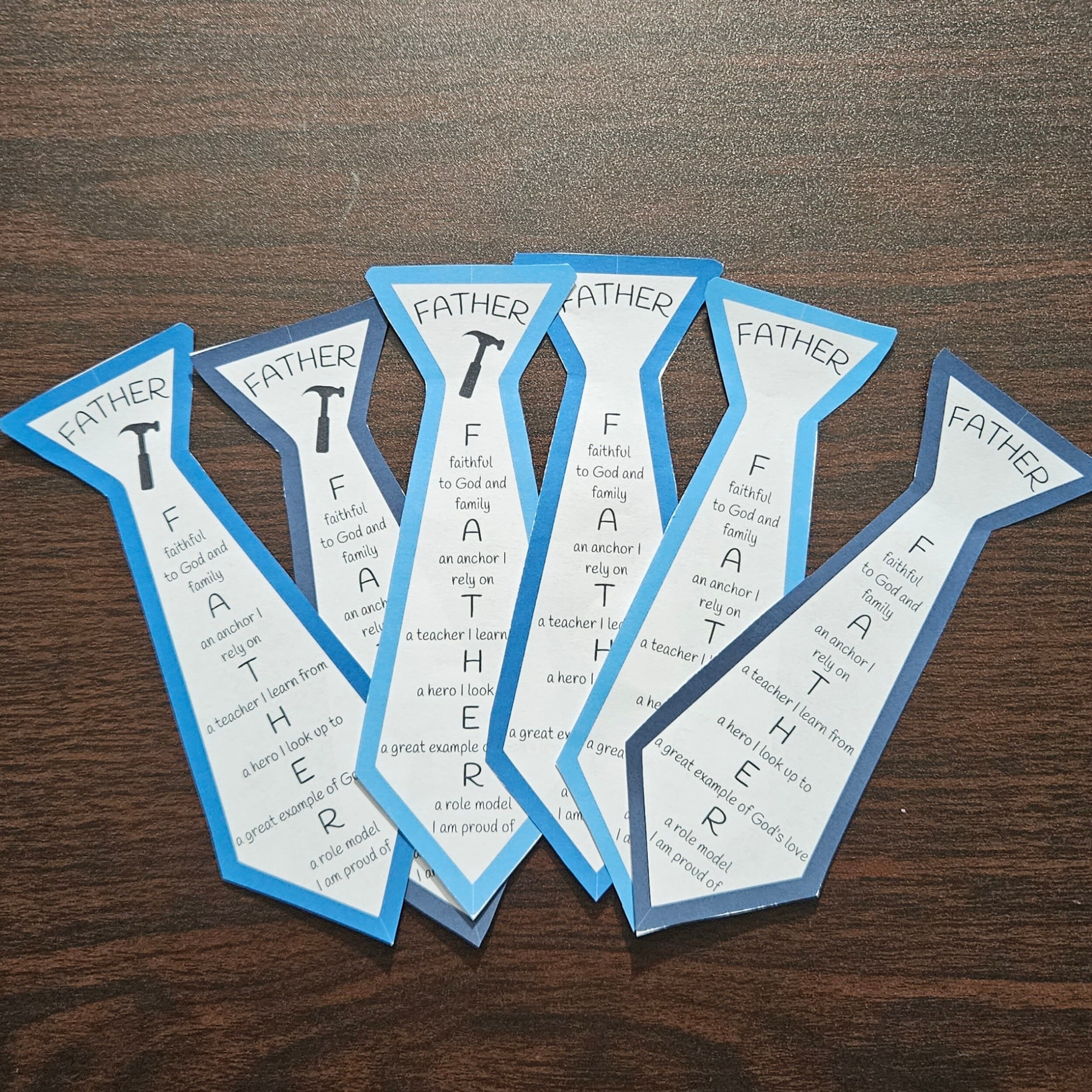 Father's Day Neck Tie Printable, Father Acronym Printable, Neck Tie ...