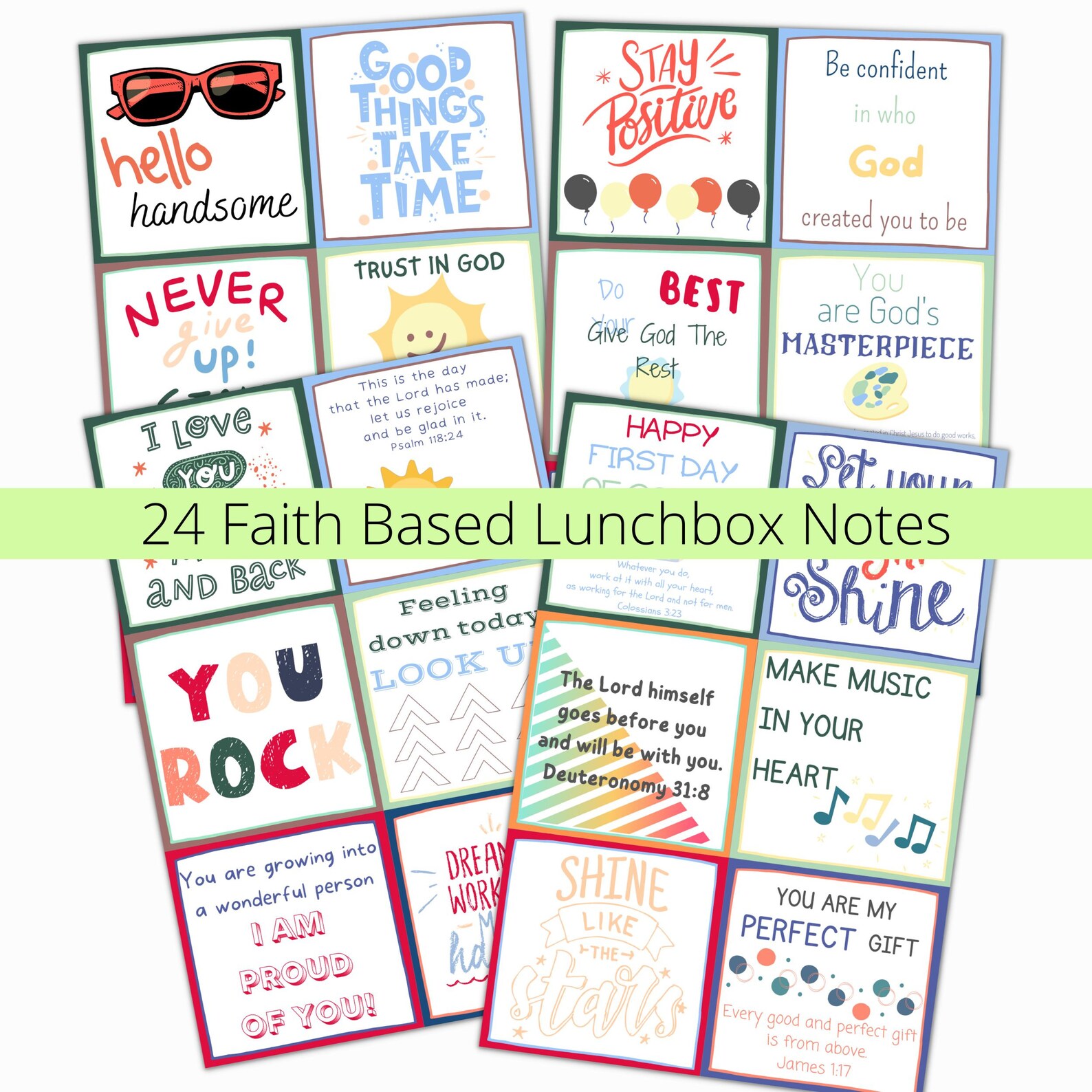 Christian Printable Lunchbox Notes for Kids Inspiring Notes - Etsy