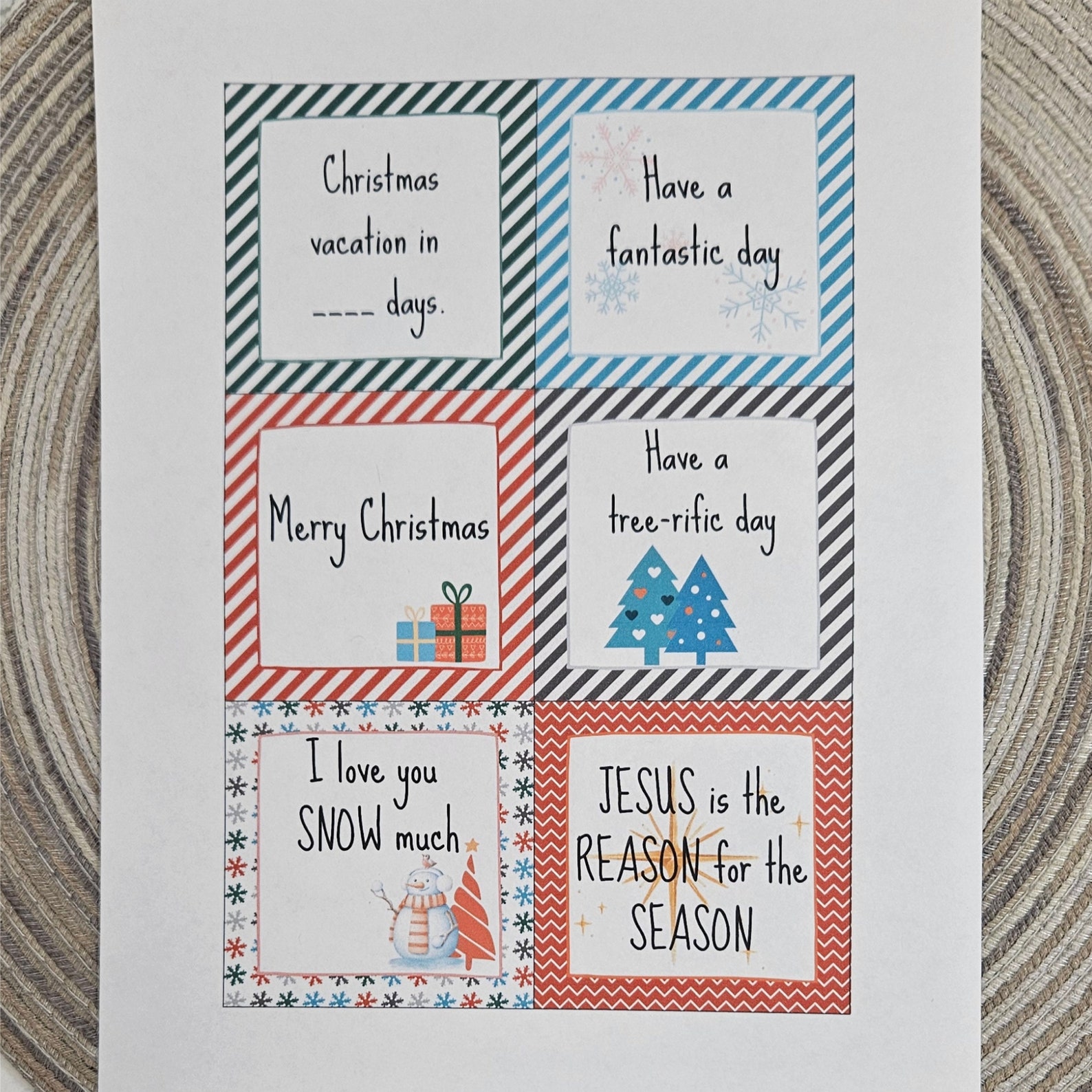 Christmas Printable Lunchbox Notes for Kids Inspiring Notes - Etsy