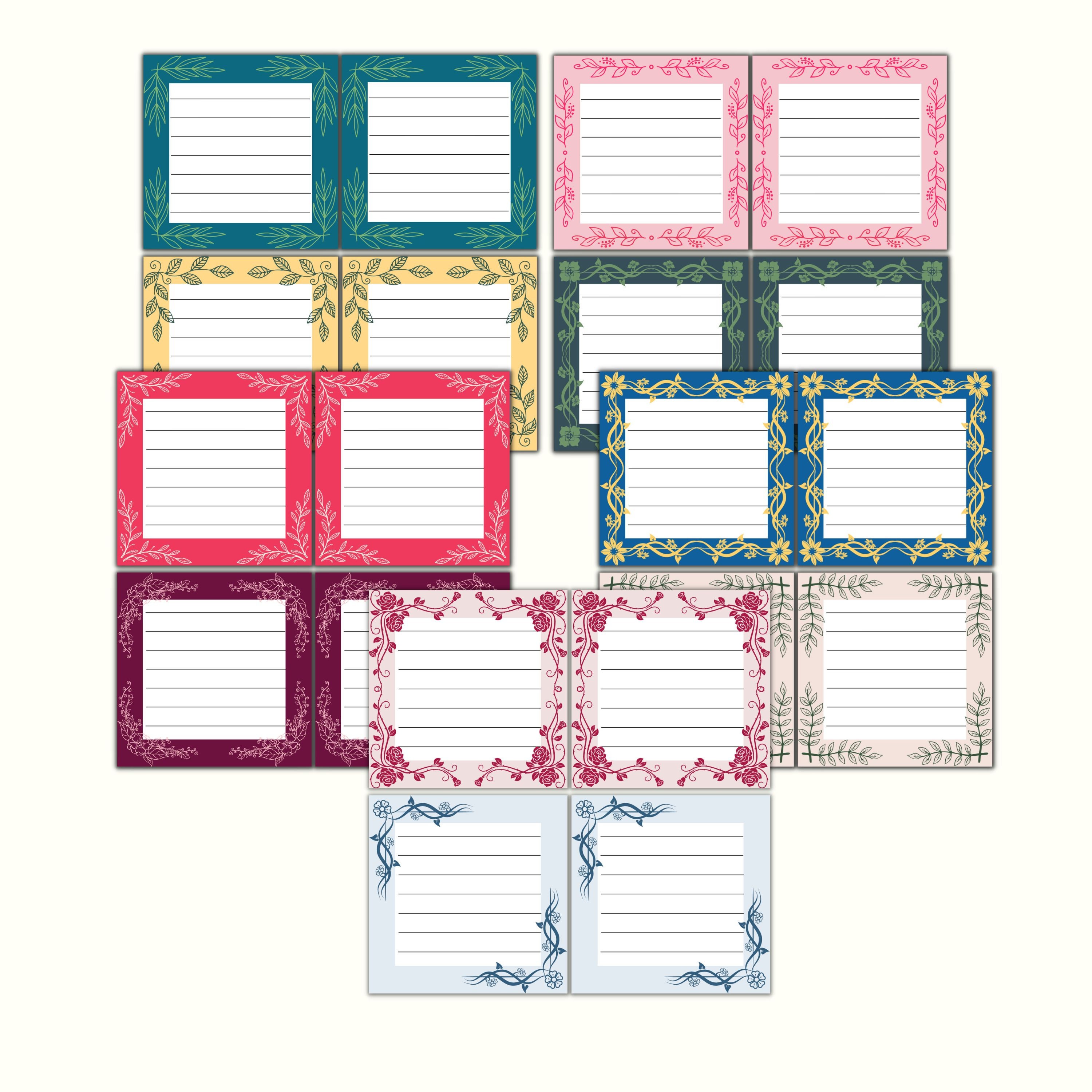 Blank Scripture Cards: Floral Prayer Request Cards (digital Download ...