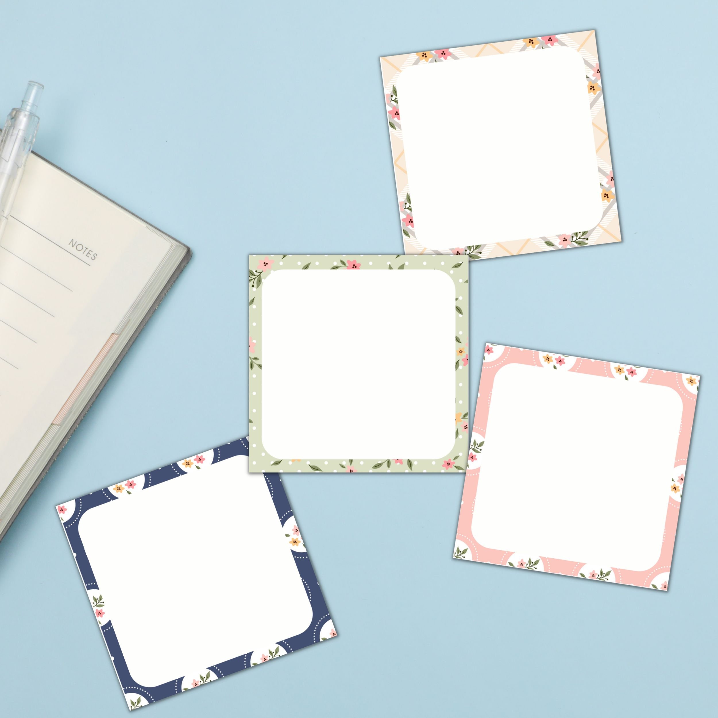 Lined & Blank Journal Note Cards, Planner, Journaling Cards, Blank ...