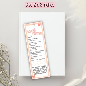 School Prayer Bookmark, First Day of School, Backpack Blessing Bookmark ...