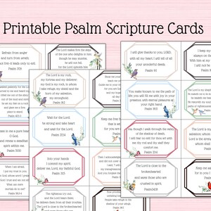 Psalm Scripture Cards Bible Verse Cards Encouraging Words - Etsy