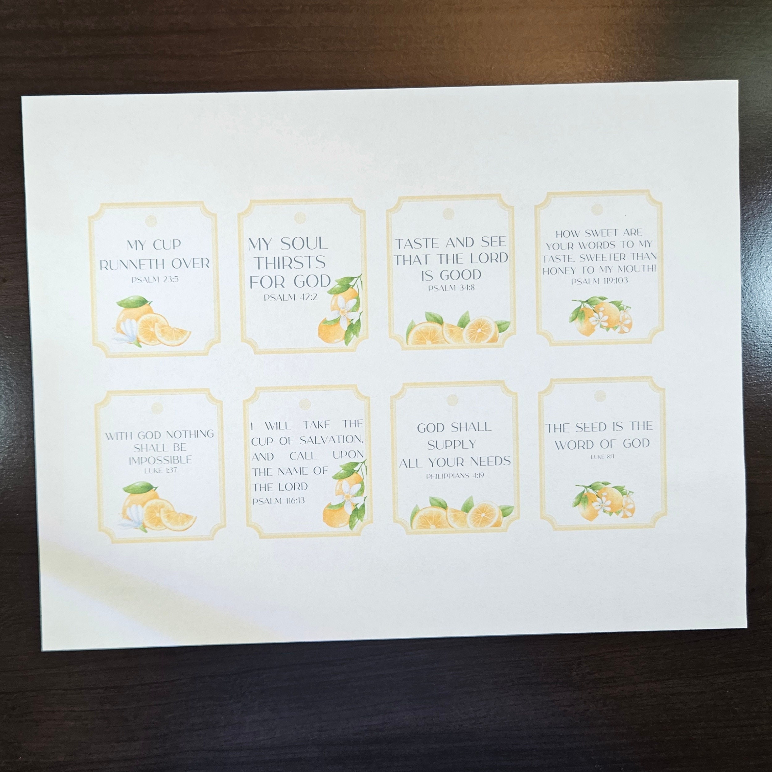 Scripture Tea Tags Printable Tea Tags Scripture Gift Tags Tea Bag Tags ...