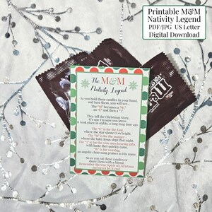 M&M Nativity Legend Christmas Tags Gifts Treats Cards Chocolate Candy ...