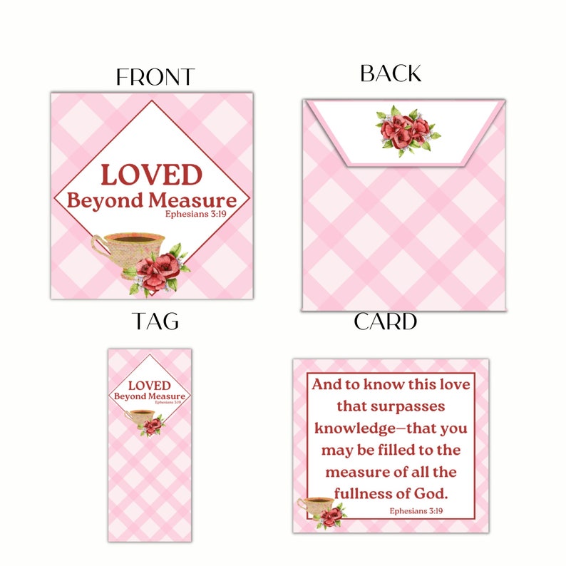 Printable Tea Bag Envelope Tea Bag Wrapper Teabag Holder Tea Bag Lover ...