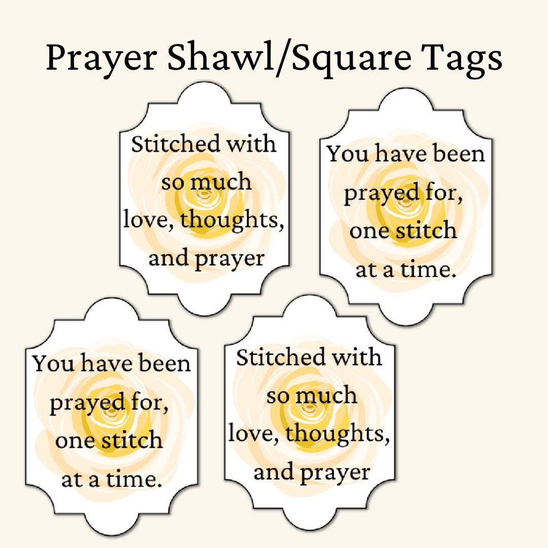 Prayer Shawl Tags: Stitched With Love (PDF Pattern) - Etsy