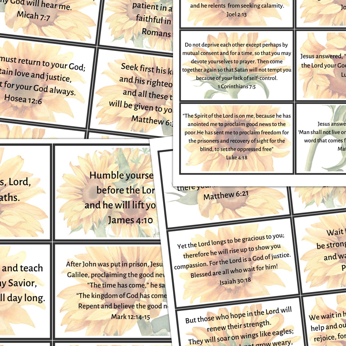 Scripture Cards Bible Verse Cards Printable Bible Cards - Etsy