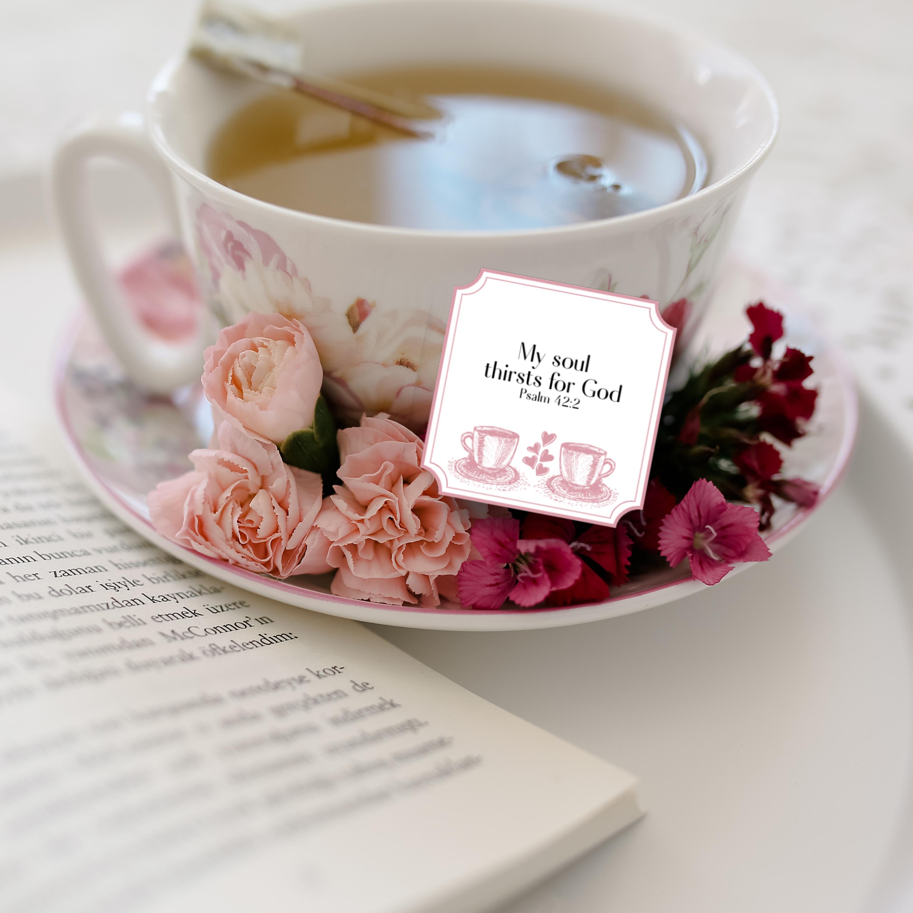 Scripture Tea Tags: Bible Verse Christian Printable, Tea Mother's Day ...