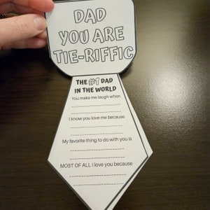 Father's Day Card Activity Sunday School Craft for Dad Coloring Tie Tie ...