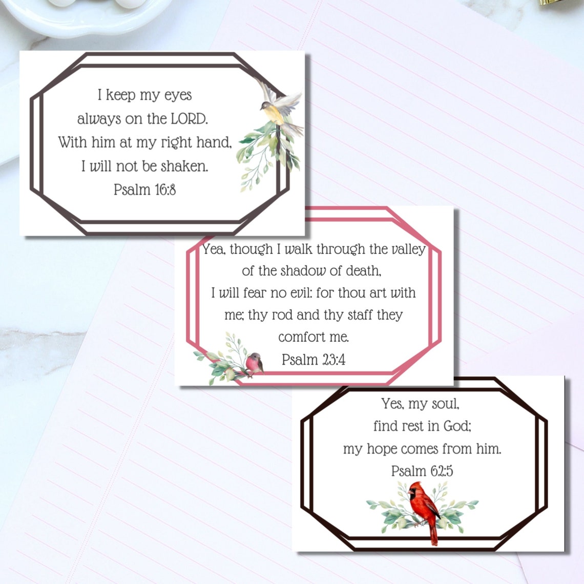 Psalm Scripture Cards Bible Verse Cards Encouraging Words - Etsy