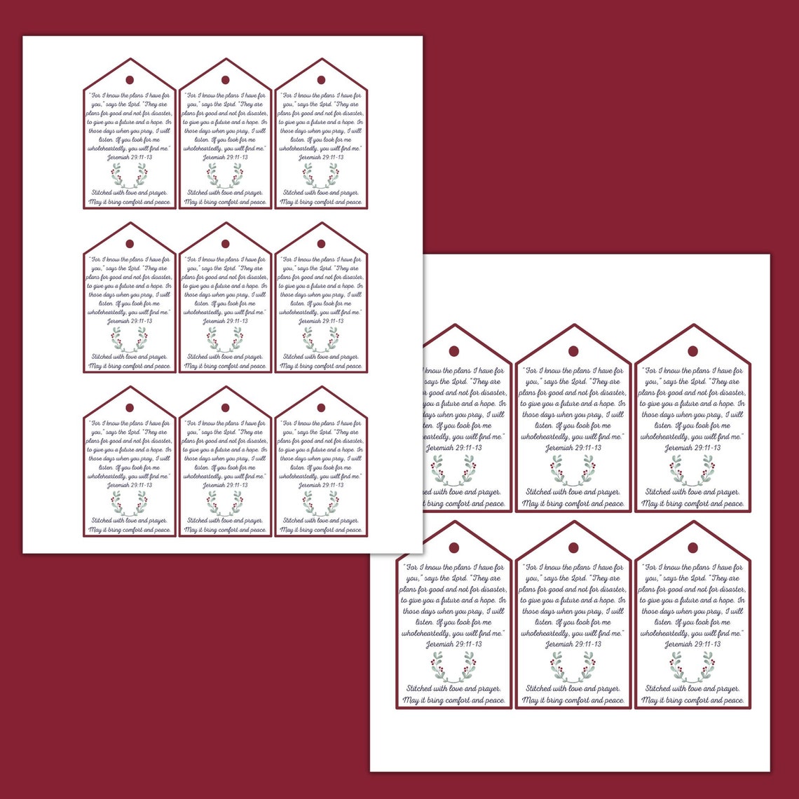 Prayer Shawl Scripture Tag Prayer Blankettags Tags for Crochet Tags for ...