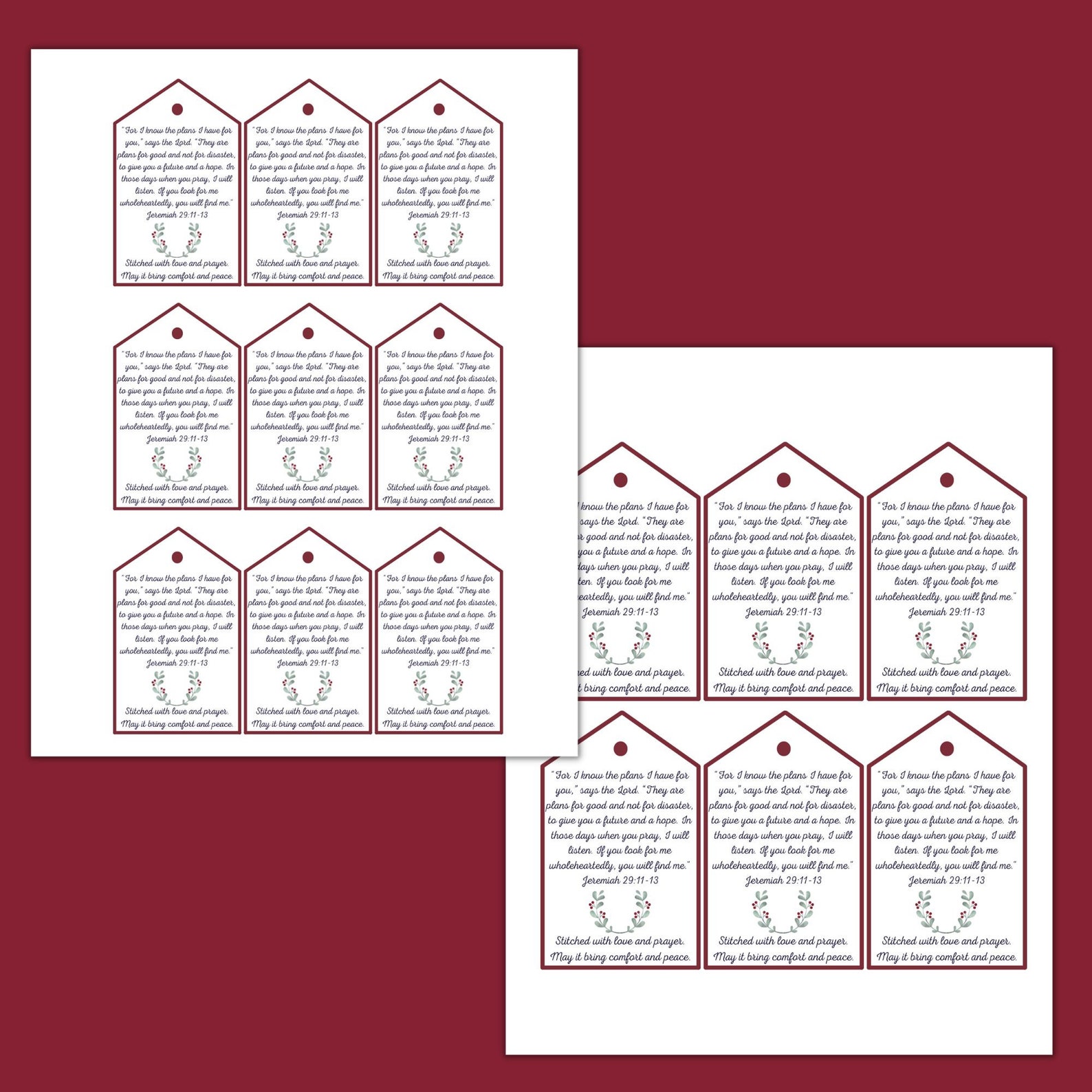 Prayer Shawl Scripture Tag Prayer Blankettags Tags for Crochet Tags for ...