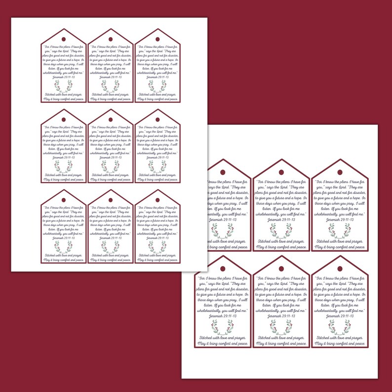 Prayer Shawl Scripture Tag | Prayer Blankettags | Tags for Crochet ...