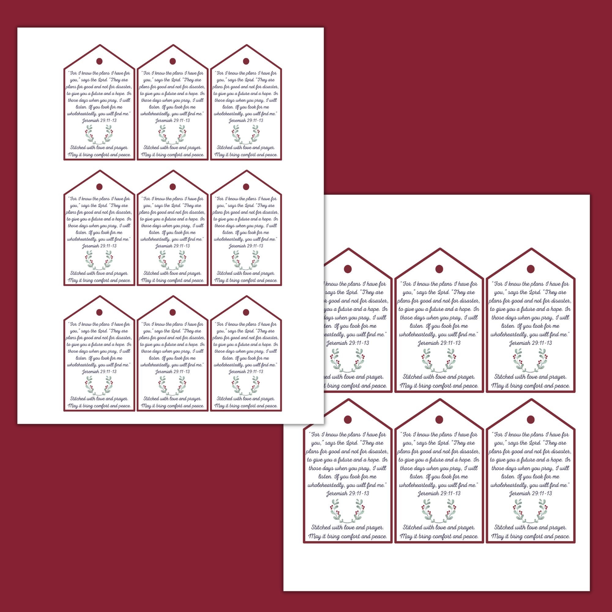 Prayer Shawl Scripture Tag Prayer Blankettags Tags for Crochet Tags for ...