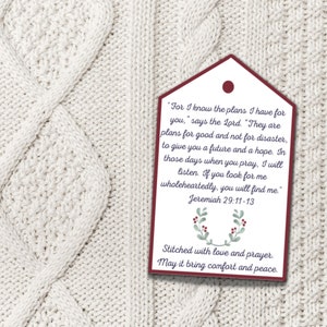 Prayer Shawl Scripture Tag | Prayer Blankettags | Tags for Crochet ...