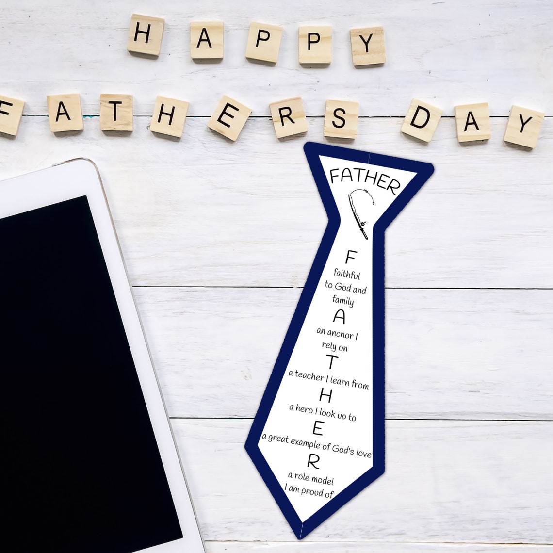 Father's Day Neck Tie Printable, Father Acronym Printable, Neck Tie ...