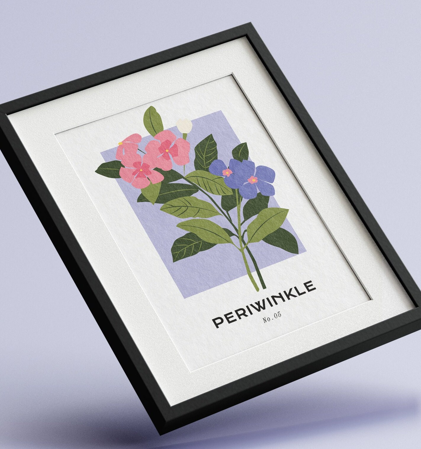 Periwinkle Print Creeping Myrtle Digital Download Art Print - Etsy