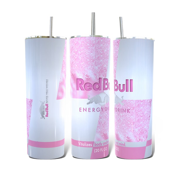 Pink Red Bull Tumbler - Etsy UK