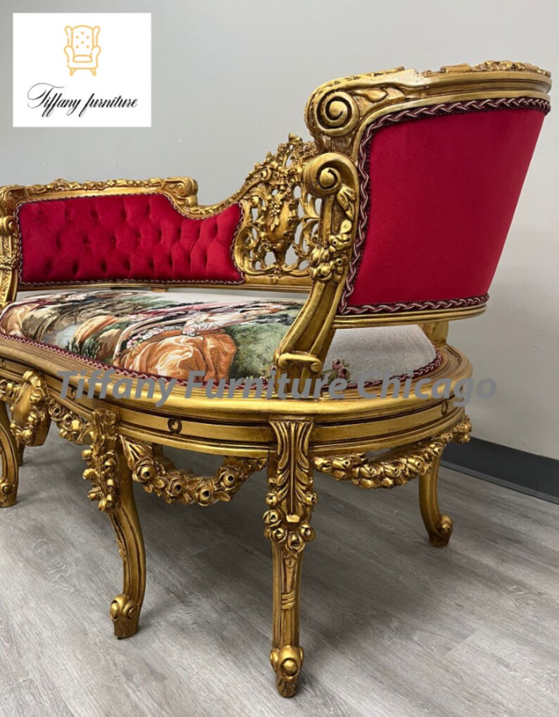 French Small Settee Vintage Taste Furniture French Bench Baroque ...