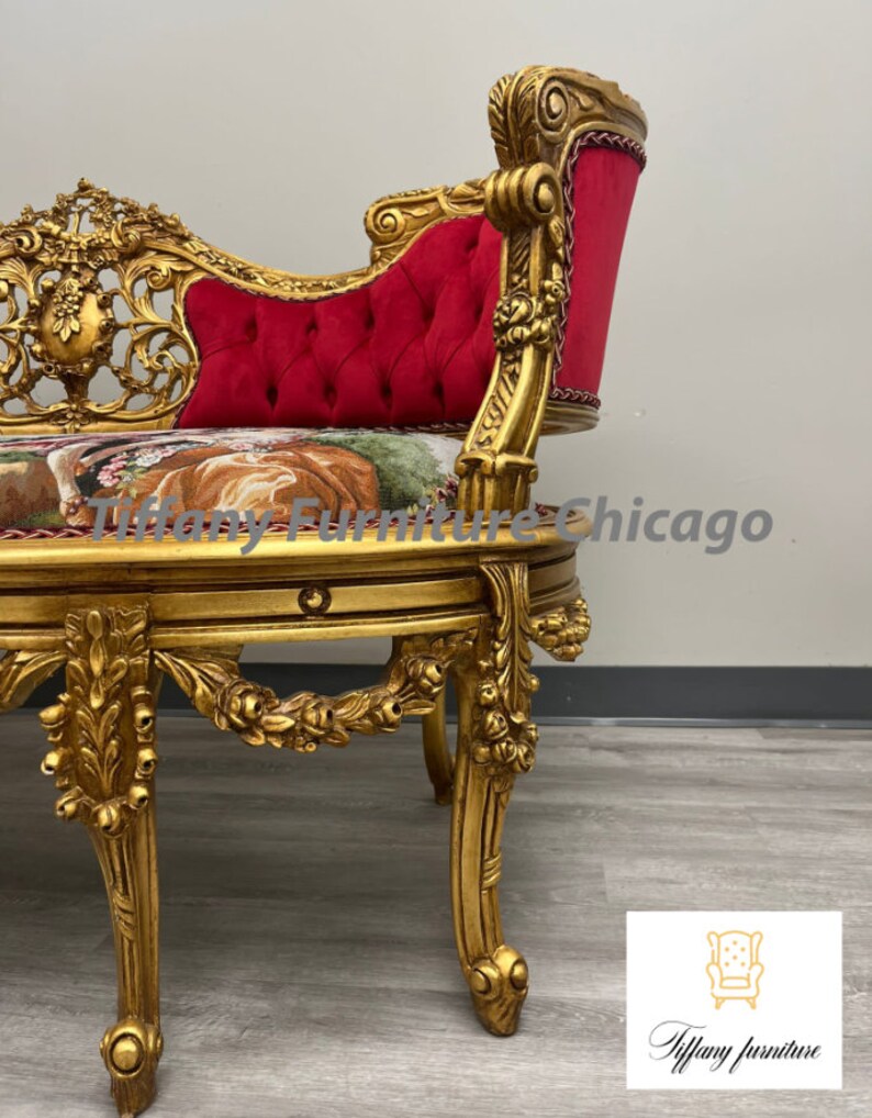 French Small Settee Vintage Taste Furniture French Bench Baroque ...