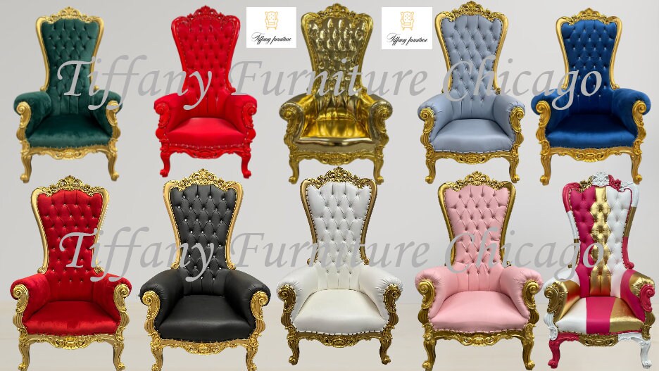 Multi Color Throne Chair Arm Throne Chair High Back Chair Crystal ...