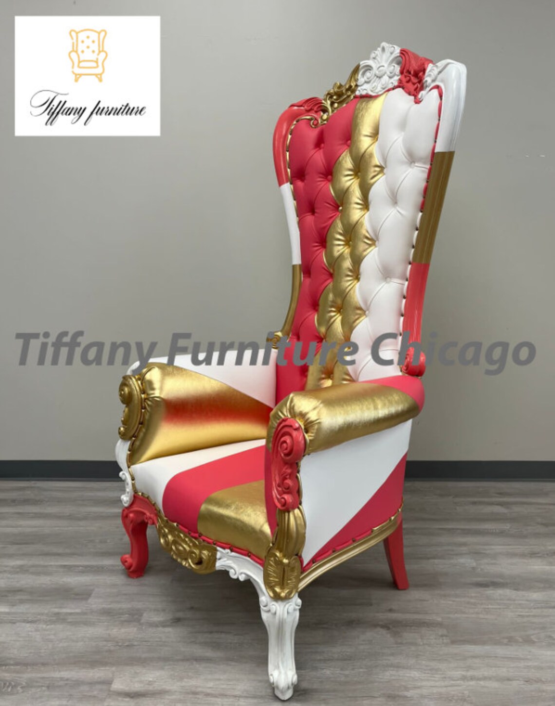 Multi Color Throne Chair Arm Throne Chair High Back Chair Crystal ...