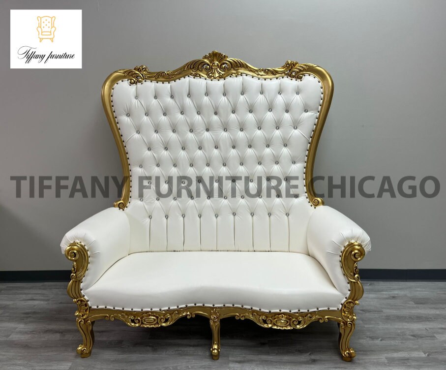 Wooden Arm Sofa Double Throne Chair Two-seater Sofa High Back Sofa ...