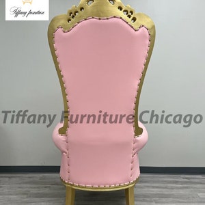 Rose Throne Chair Arm Throne Chair High Back Chair Crystal Tufted Vinyl ...