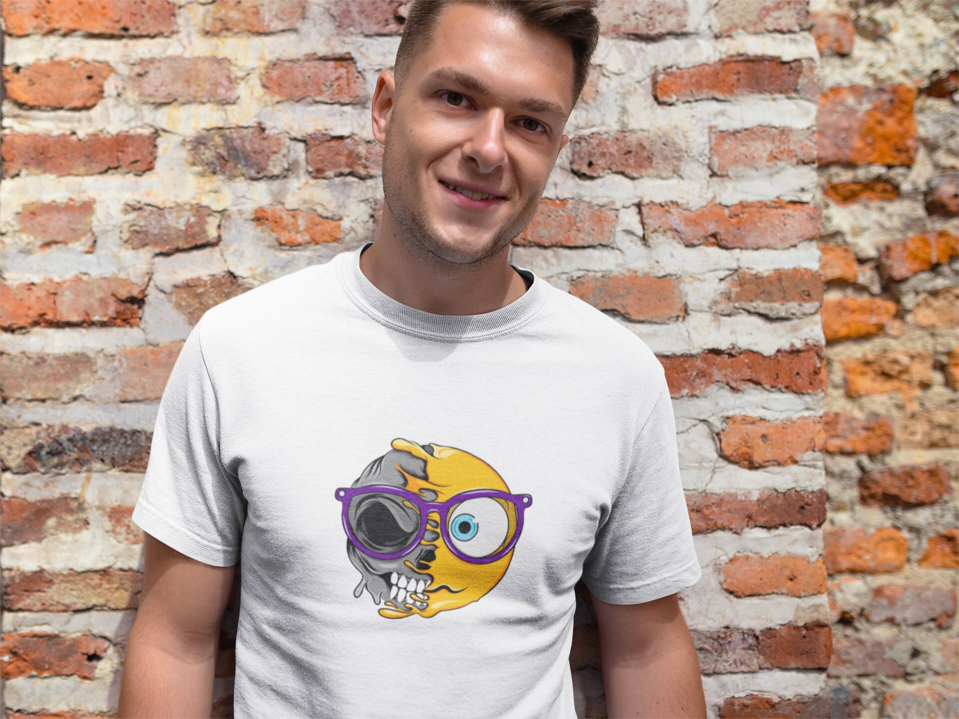 Emoticon T Shirt Funny Emoticon Top T For Him Tee Emoji Printed T