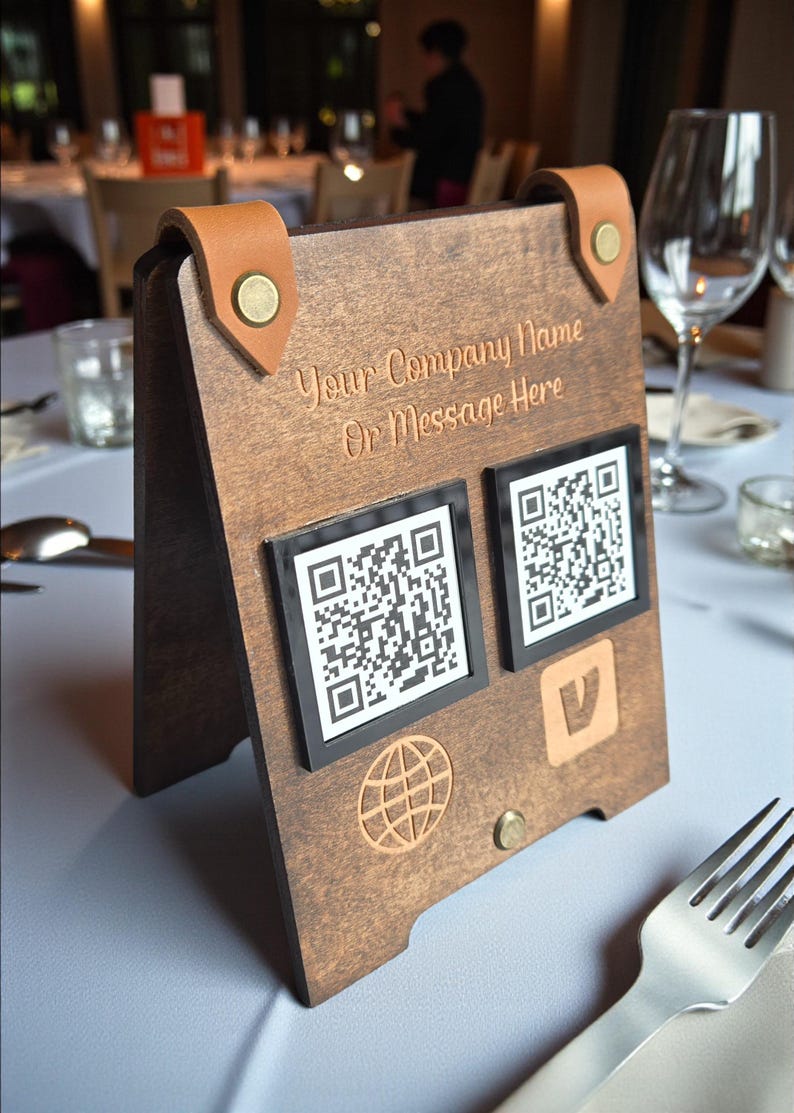 QR Code Business Sign, Social Media, Payment & Google Review Display ...