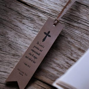 Personalized Scripture Bookmark, Custom Engraved Leather Bible Bookmark ...