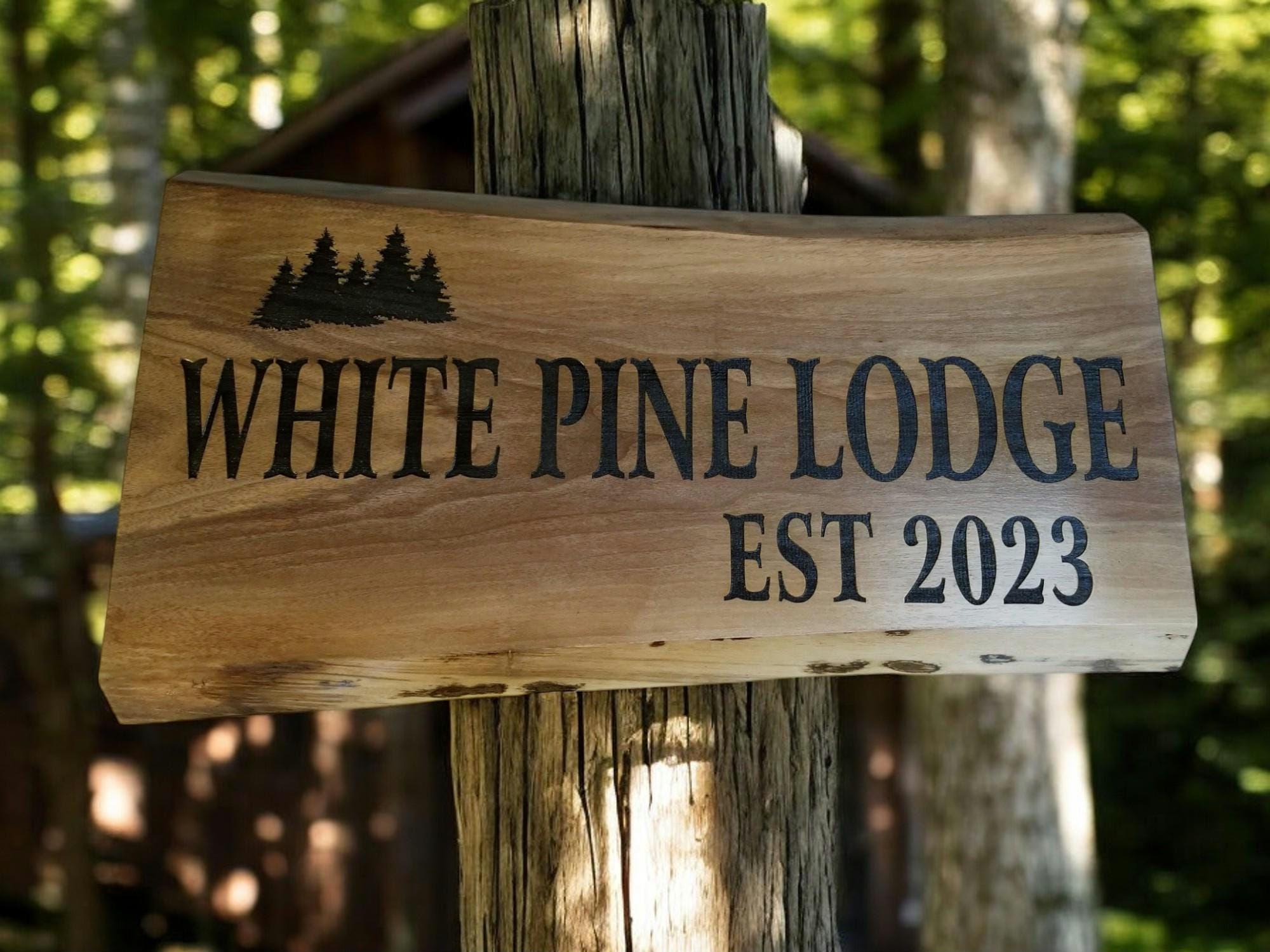 Personalized Live Edge Walnut Sign, Custom Engraved Family Name - Etsy