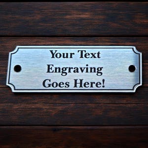 Personalized Custom Engraved Acrylic, Brass Look, Plastic Name Plate ...