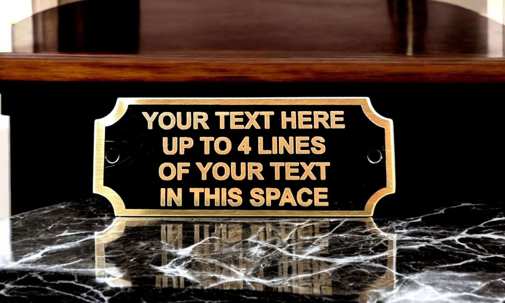 Personalized Custom Engraved Brass Name Plate, Perpetual Plaque, Sign ...