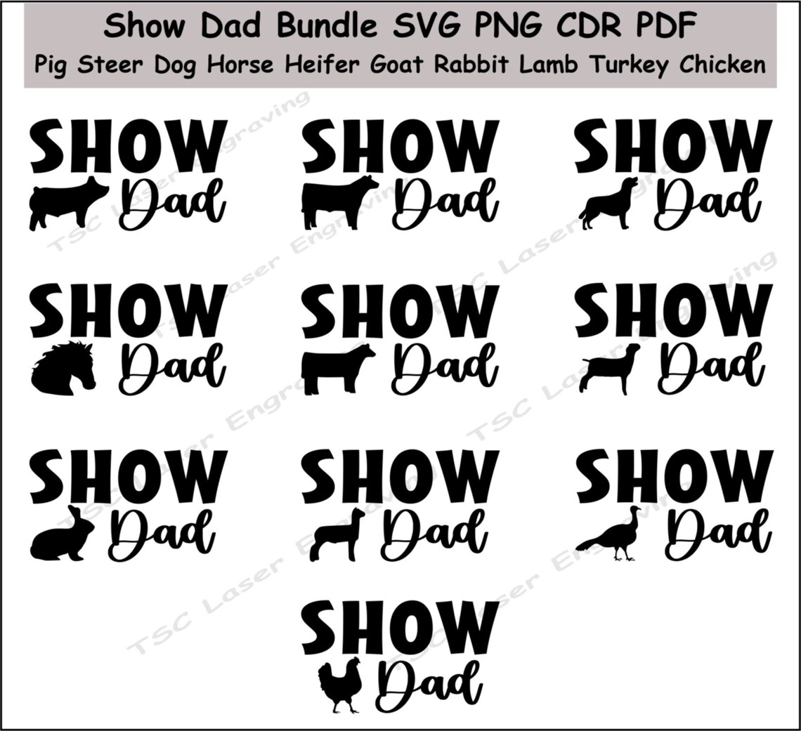 Show Dad Shirt SVG: Livestock, FFA, 4H (digital File) - Etsy