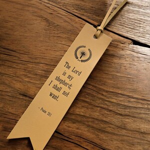 Personalized Scripture Bookmark, Custom Engraved Leather Bible Bookmark ...