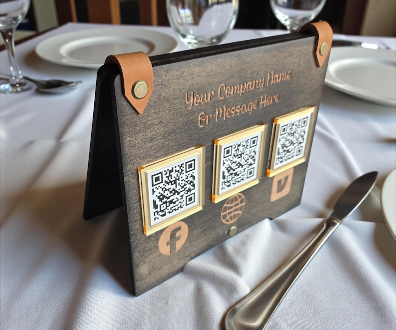 QR Code Business Sign, Social Media, Payment & Google Review Display ...